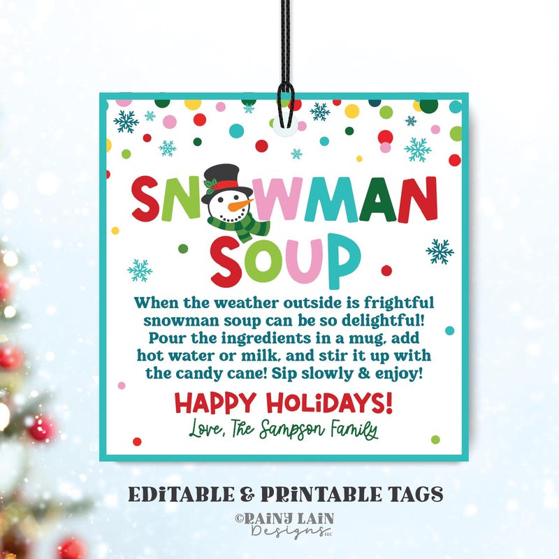 Snowman Soup - Etsy