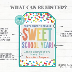 Sweet School Year Gift Tag Back to School First Day of School 1st ...