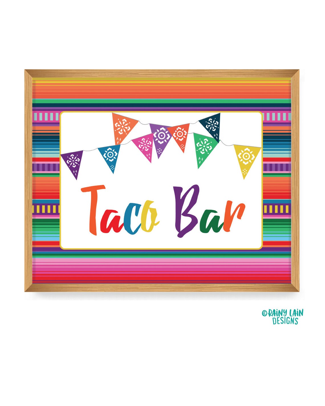 Taco Bar Sign Printable Taco Twosday Sign, Printable Fiesta Sign ...
