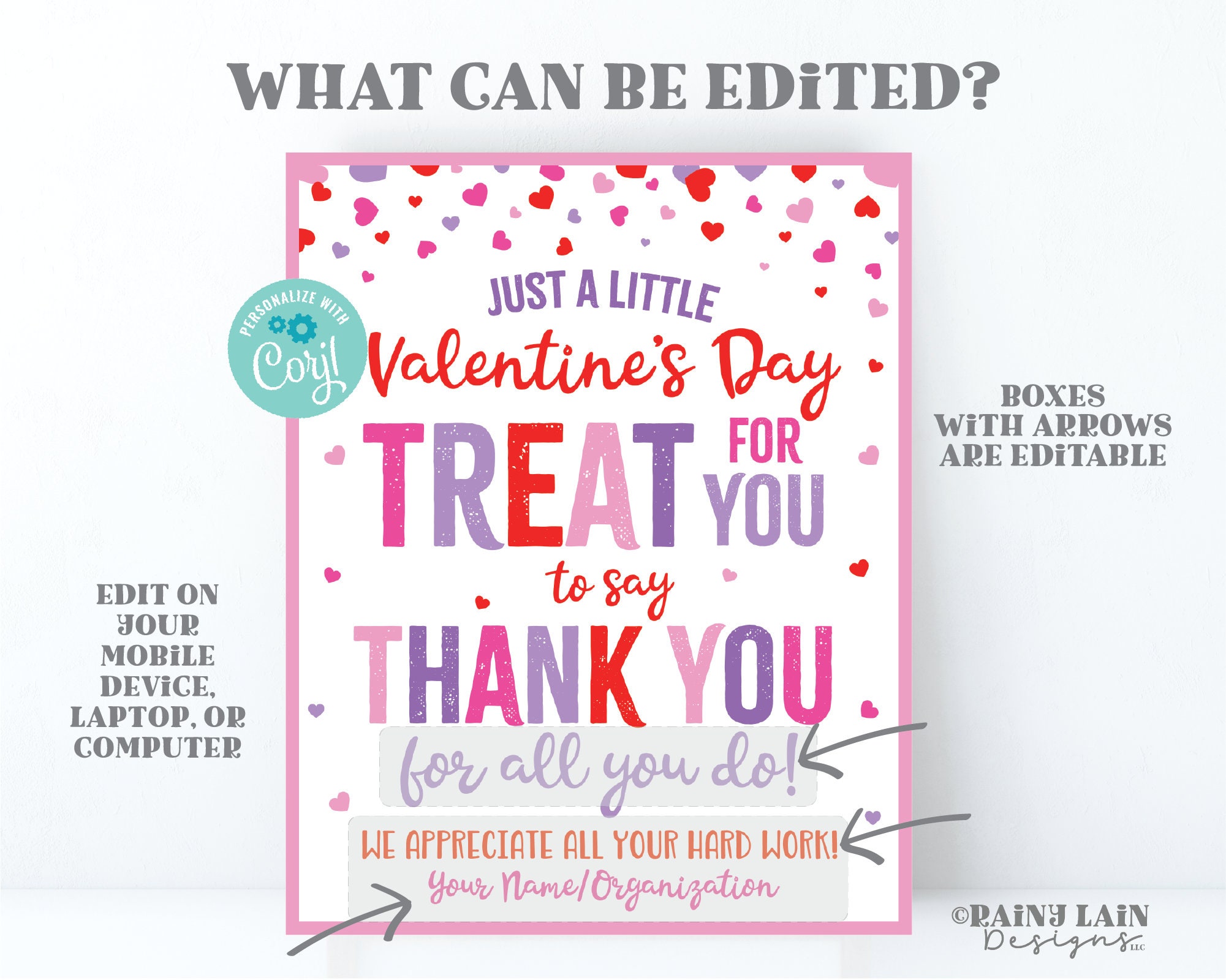 Valentine's Day Treat Sign Valentine Teacher's Lounge Staff Room ...