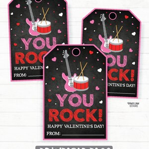 You Rock Valentine, Rocks, Rock Candy, Guitar, Pop, Drum Chalkboard ...