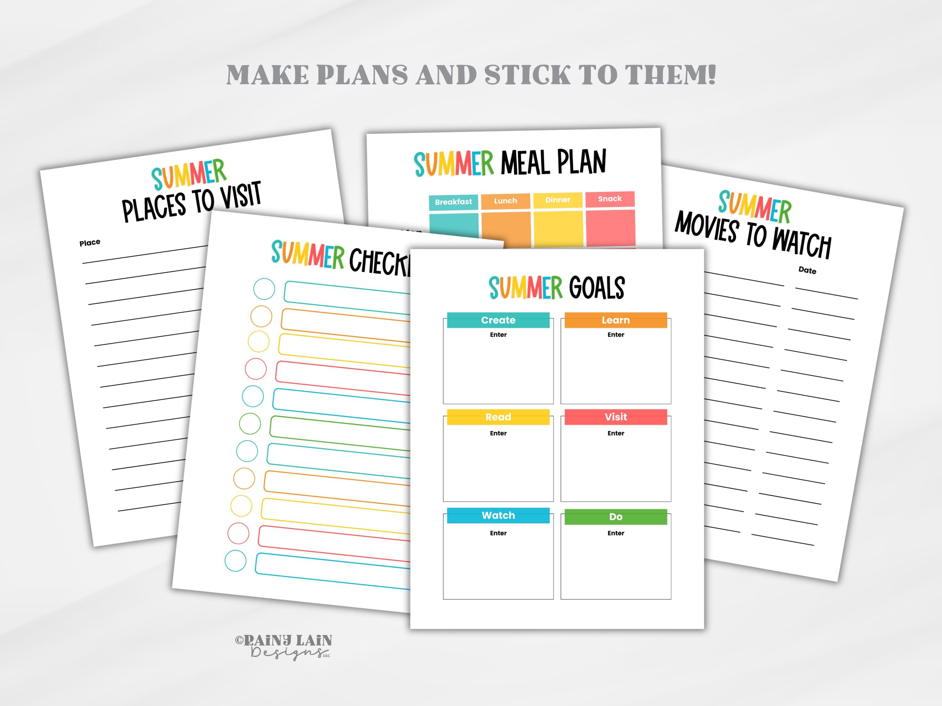2026 Summer Planner for Kids, Editable Family Organizer, Summer ...