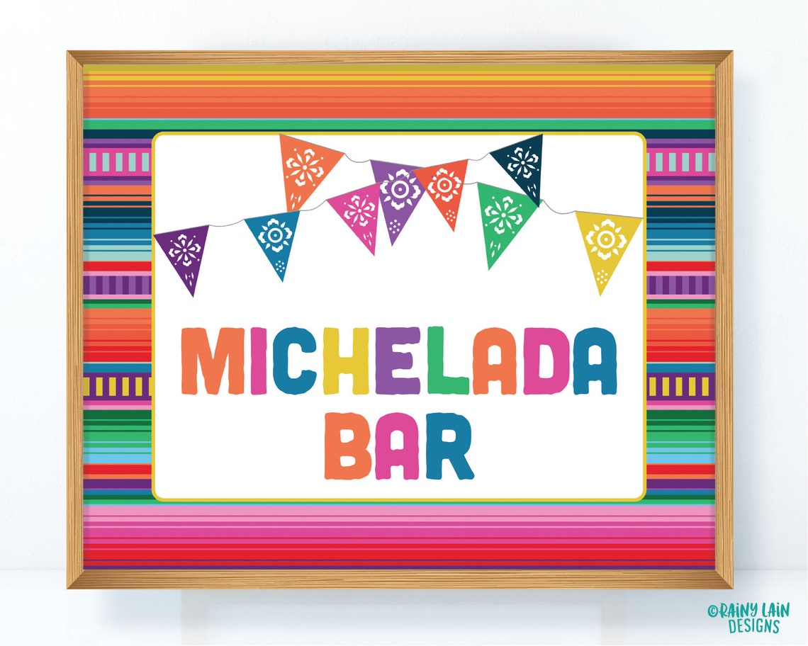 Michelada Bar Sign Michelada Sign Fiesta Sign Fiesta | Etsy