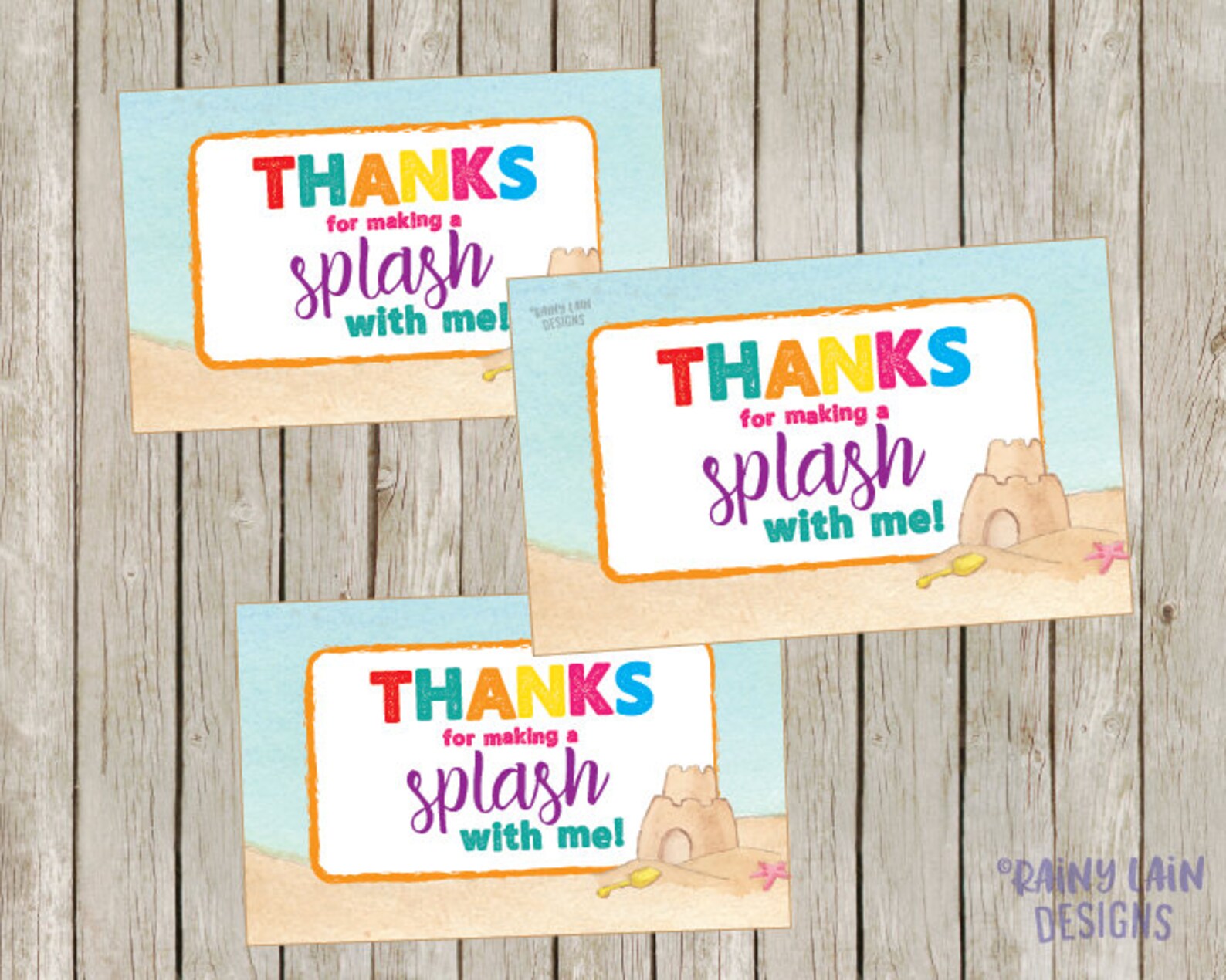 Beach Theme Favor Tags Beach Party Favor Tags Printable | Etsy