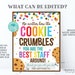 No Matter How the Cookie Crumbles Sign Best Staff Around Printable ...