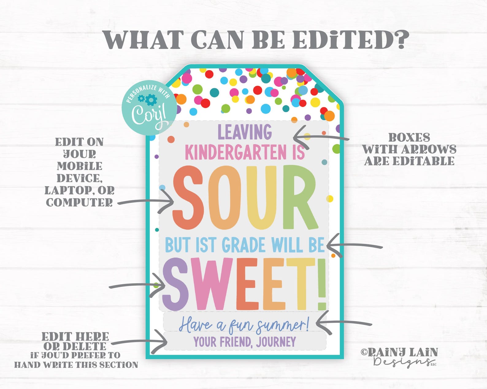 End of Year Student Gift Tag, End of School Year Tags, Sour Candy ...