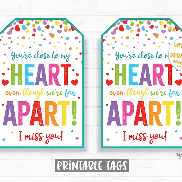 Even Though We Are Far Apart, We Are Close at Heart - Etsy