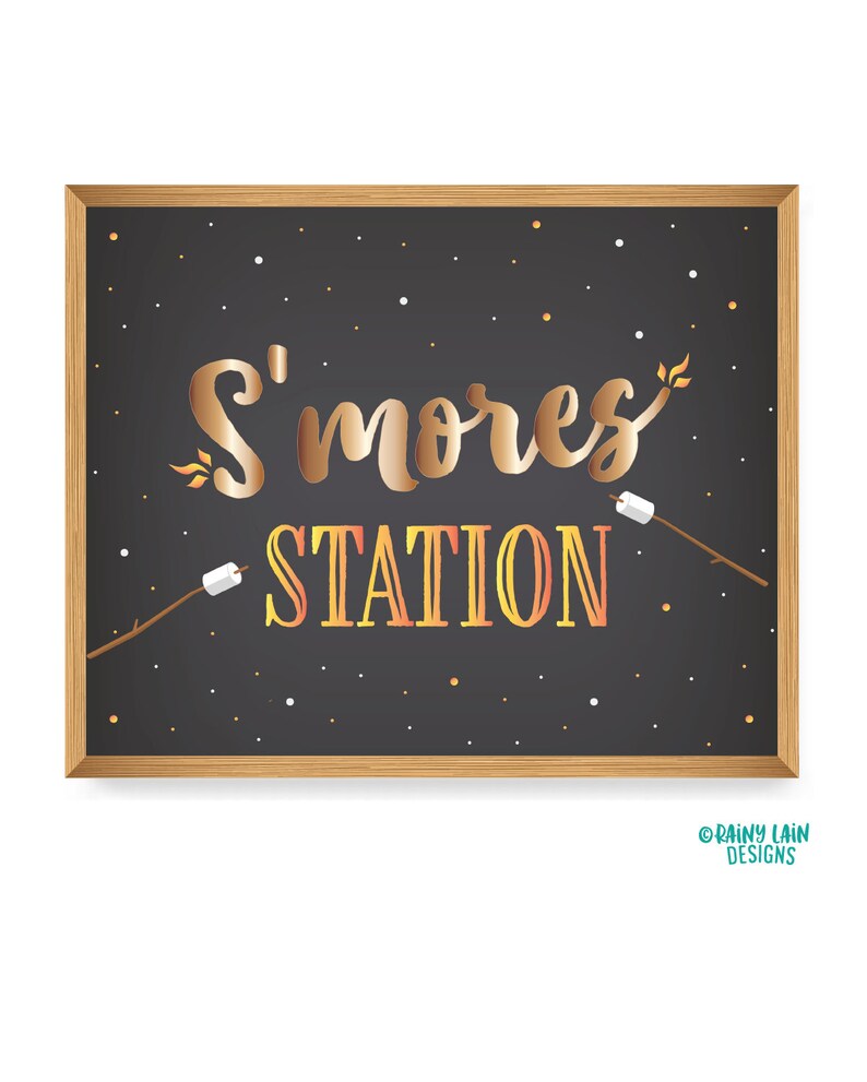 S'mores Station Sign, Smores Station Sign, S'mores Sign, Smores Sign ...