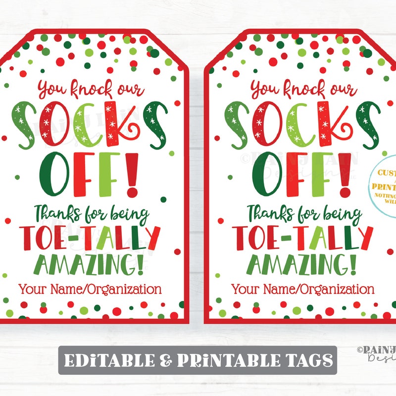 Sock Gift Tag - 60+ Gift Ideas for 2025
