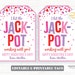 Hit the Jackpot Working With You, My Teacher, Valentine's Day Tag ...