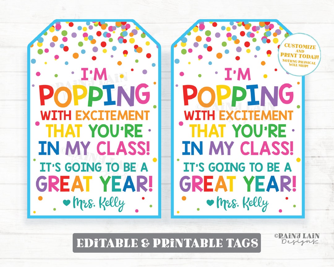 I'm Popping With Excitement You're in My Class, Going to Be a Great ...