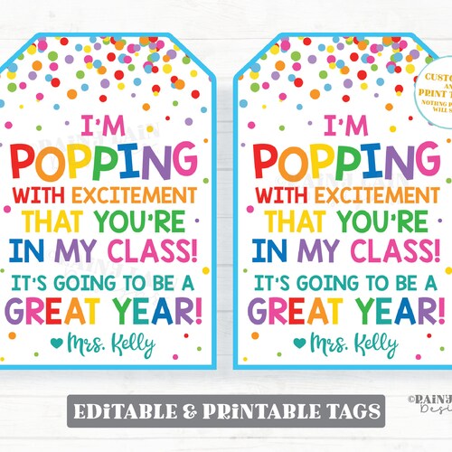 I'm Bubbling With Excitement You're in My Class Going - Etsy