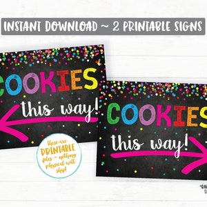 Cookie Booth Signs, Cookie Booth Printable, Cookie Sign, Cookie Booth ...