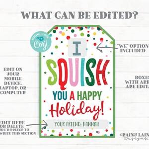 Squish You a Happy Holiday Squishy Toy Squishies Christmas Gift ...
