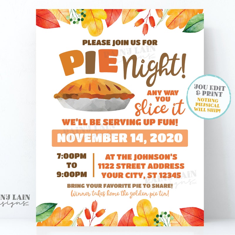 Pie in the Face Flyer - Etsy