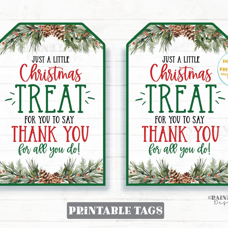 Christmas Treat Tags - Etsy