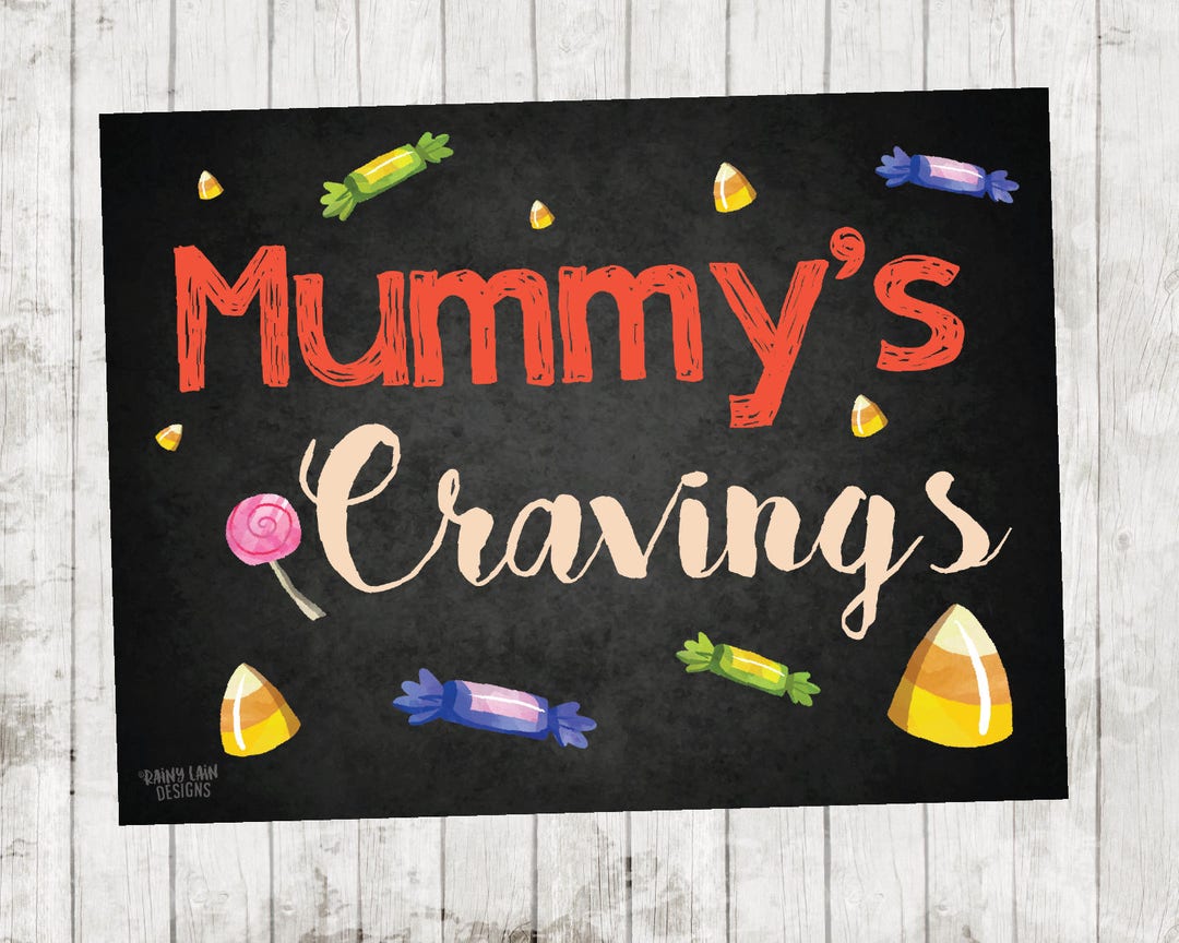 Mummy's Cravings Sign Halloween Baby Shower Sign - Etsy