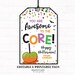 Awesome to the Core Halloween Tag Candy Apple Caramel Thank You Gift ...