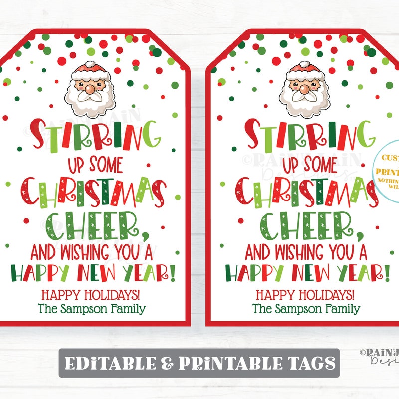 Editable Christmas Tags - Etsy