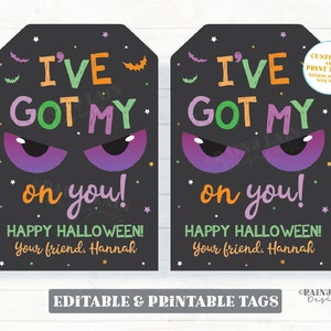 I've Got My Eye on You Halloween Tag Eyeball Candy Toy Favor Gift From ...