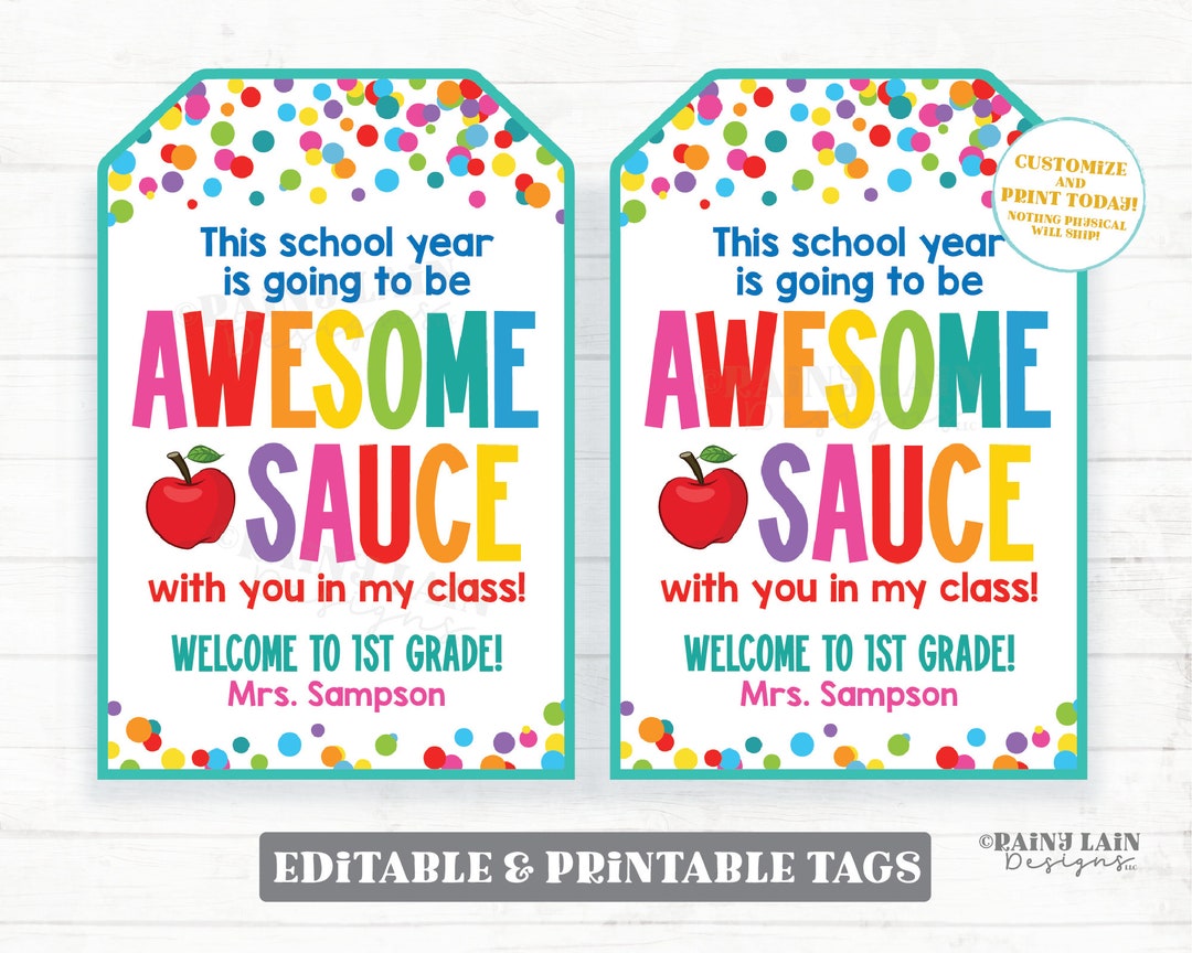 Back to School Applesauce Gift Tag This Year is Going to Be Awesome ...