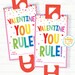 You Rule Valentine, Ruler Valentine Tags, Tracing Ruler, Preschool ...