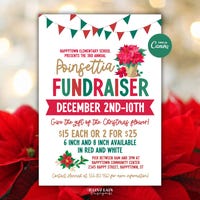 Christmas Wreath Fundraiser Flyer Editable Template, Holiday Wreath ...