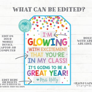 I'm Glowing With Excitement You're in My Class Going to Be a Great Year ...