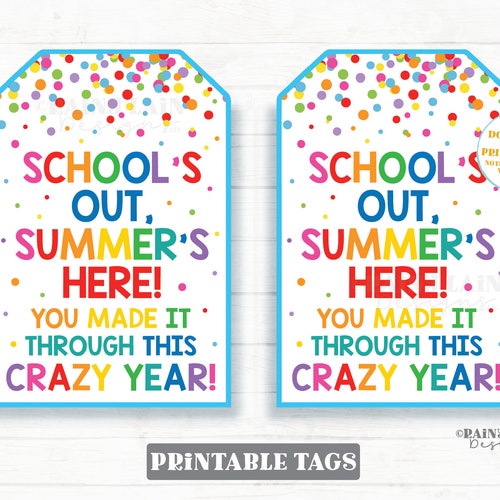 Summer Gift Tags End of School Year - Etsy