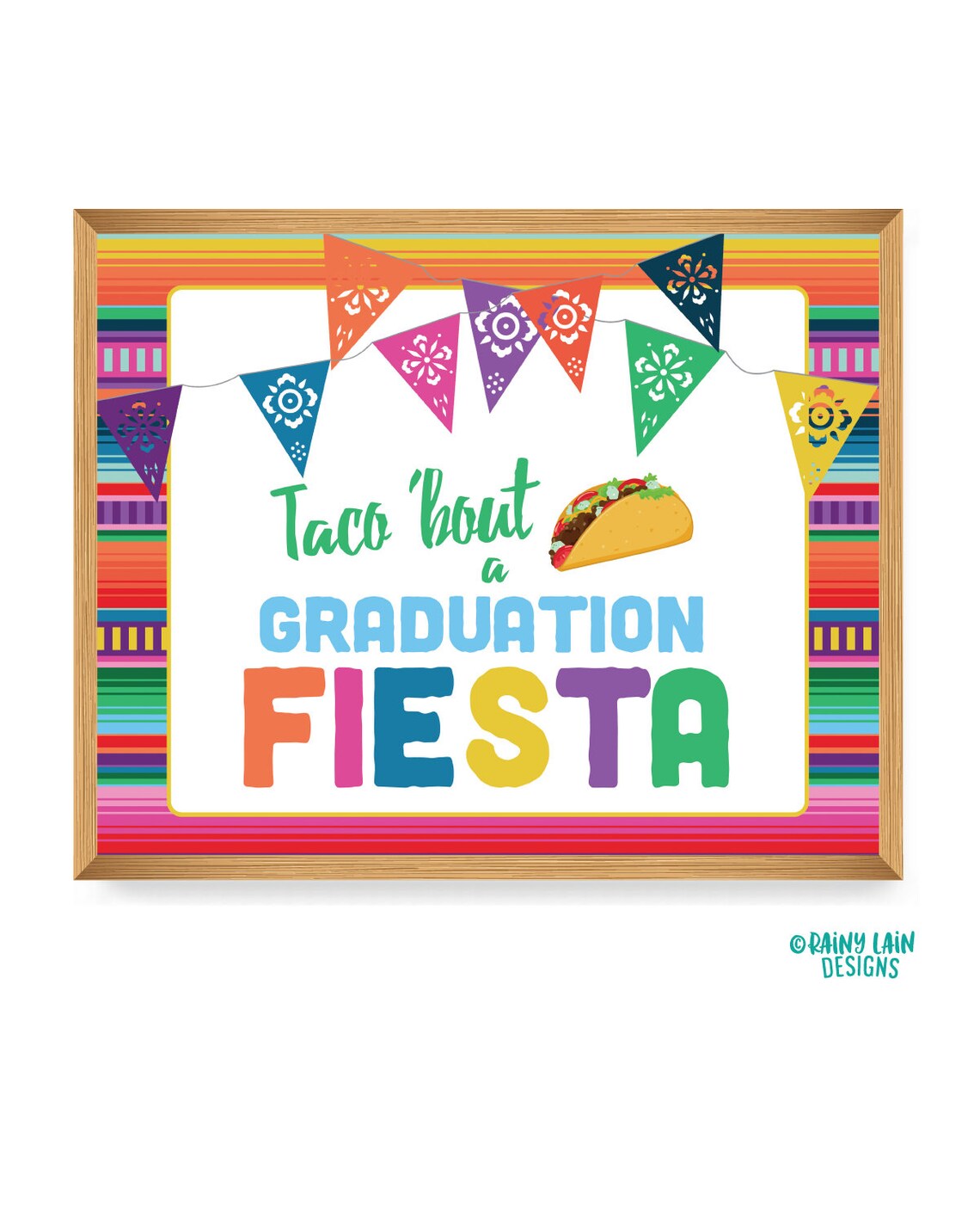 Taco Bout a Graduation Fiesta Sign Fiesta Graduation Fiesta - Etsy