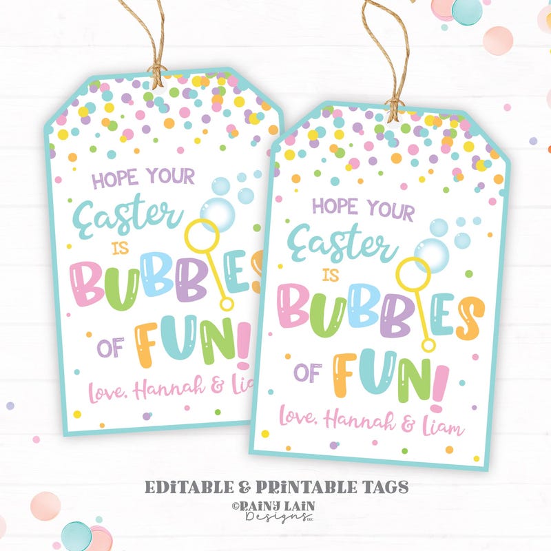 Bubbles Tag - Etsy