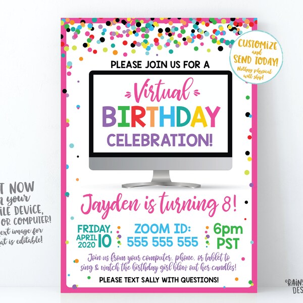 Virtual Party Invitation - Etsy