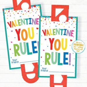 You Rule Valentine, Tracing Ruler Bracelet Ruler Valentine, Preschool ...