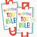 You Rule Valentine, Tracing Ruler Bracelet Ruler Valentine, Preschool ...