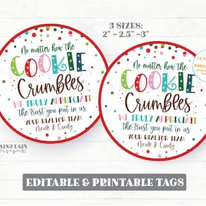 No Matter How the Cookie Crumbles Realtor Tag Christmas Appreciation ...