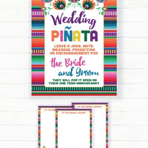 Wedding Piñata Sign and Cards, Wedding Fiesta Sign, Wedding Sign ...