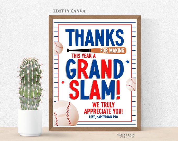 Baseball Teacher Staff Appreciation Week Itinerary Flyer, You're a Home ...