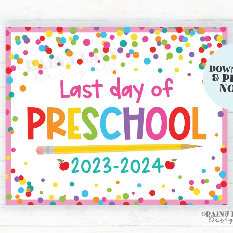 Last Day Preschool - Etsy