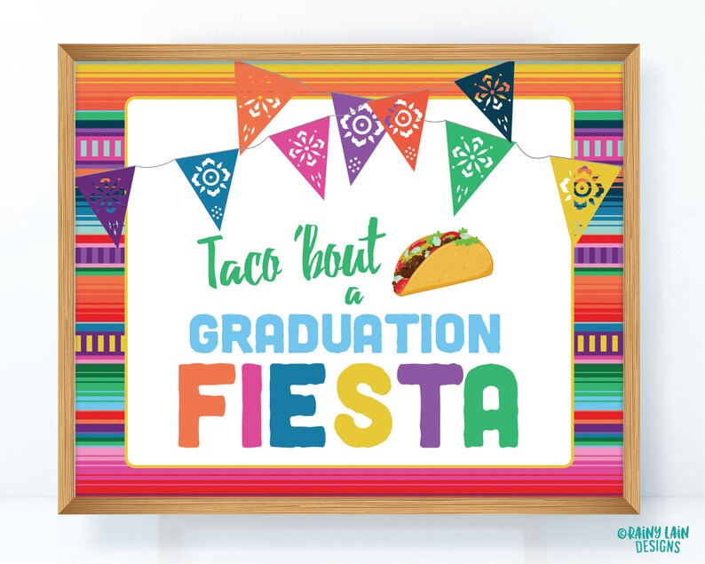 Taco Bout a Graduation Fiesta Sign Fiesta Graduation Fiesta - Etsy