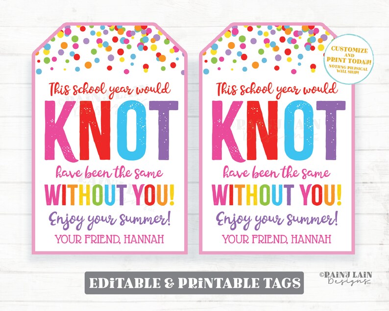 Knot Be the Same Without You Tag Friendship Bracelet Pretzel Hair Tie ...