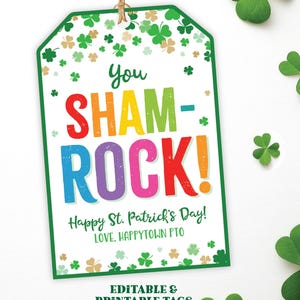 You Sham-rock Tag Shamrock Thank You St Patrick's Day Gift St Patty's ...