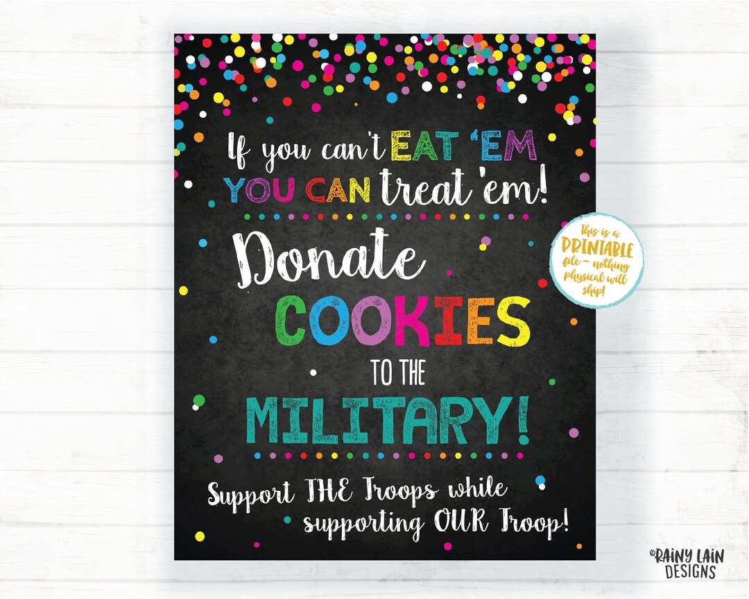 If You Can't Eat 'em Treat 'em Cookie Booth Printable, Cookie Banner ...