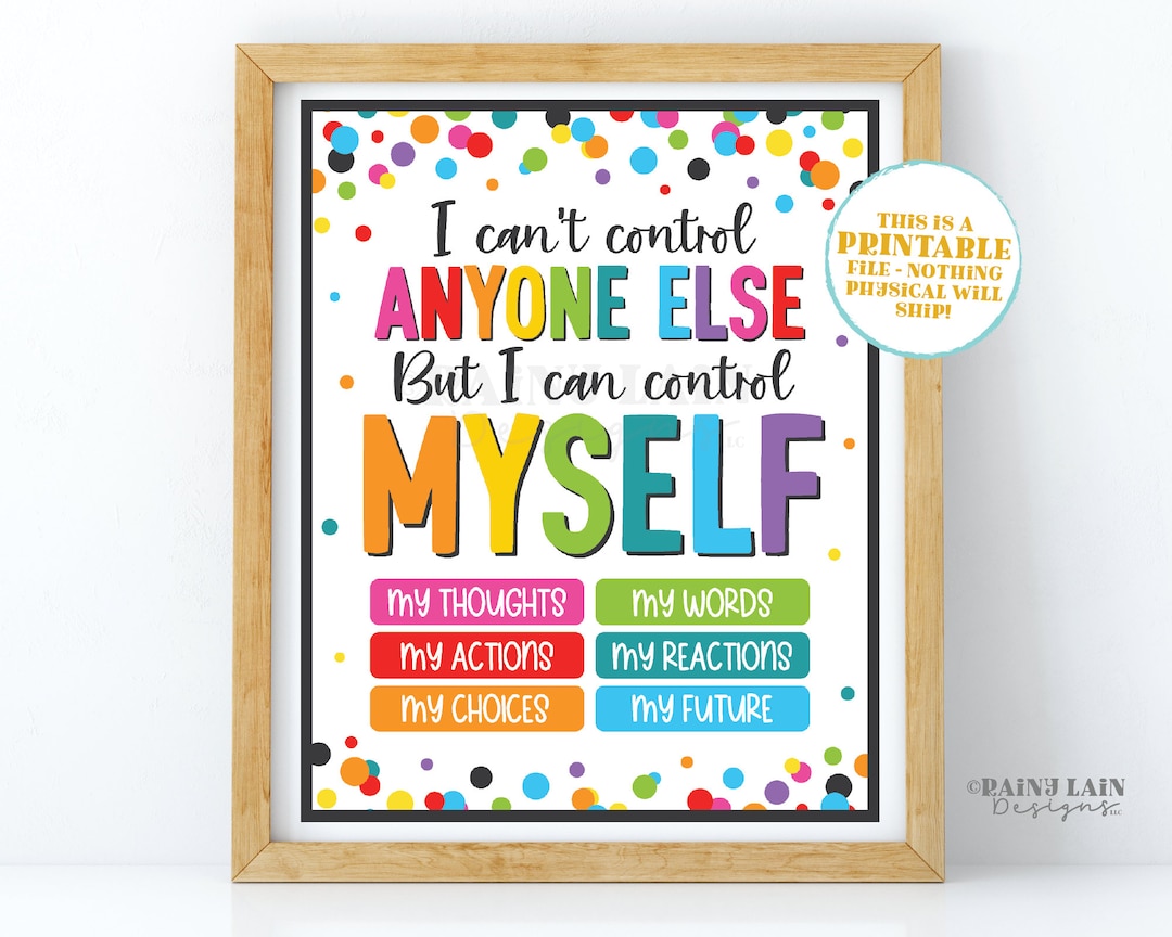 Things I Can Control Sign, Printable Therapist Office Decor, School ...