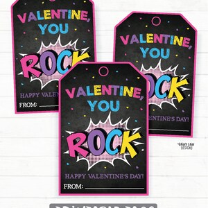 You Rock Valentine, Girl Superhero, Rocks Valentine, Pop, Chalkboard ...