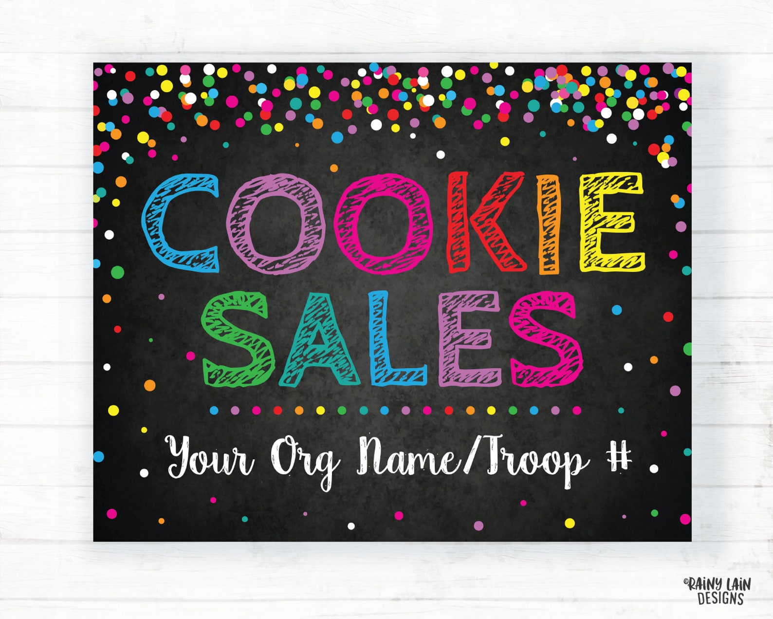 Custom Cookie Sales Sign Cookie Booth Printable Scout Cookie | Etsy