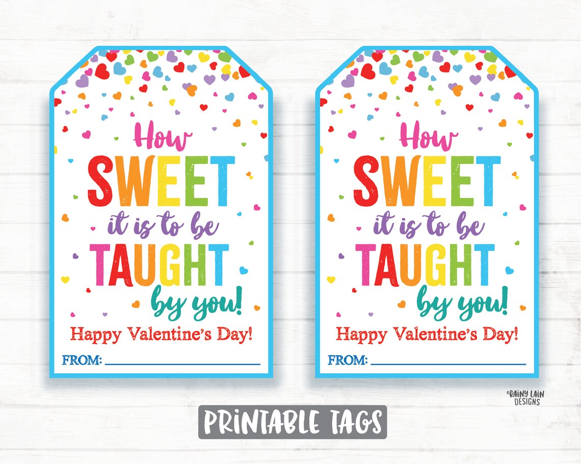 How Sweet It is to Be Taught by You Teacher Valentine's | Etsy