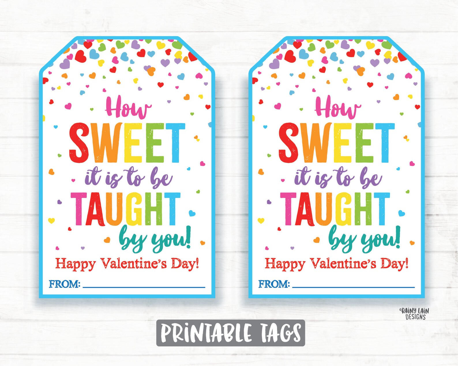 How Sweet It is to Be Taught by You Teacher Valentine's | Etsy