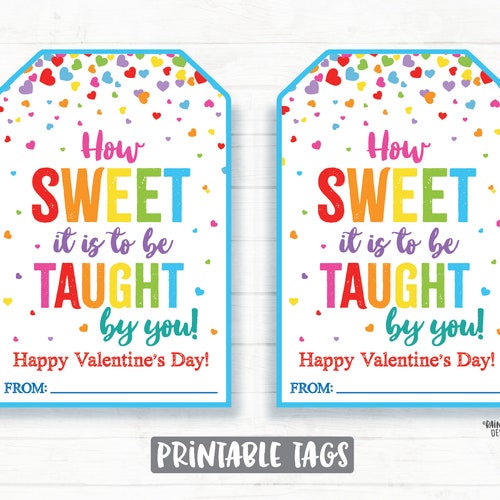 How Sweet It is to Be Taught by You Gift Tag Template Teacher - Etsy