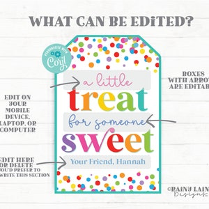 A Little Treat for Someone Sweet Tag Thank You Special Gift Employee ...