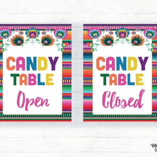 Candy Bar Dulcería Sign Fiesta Candy Table Sign Candy Bar - Etsy